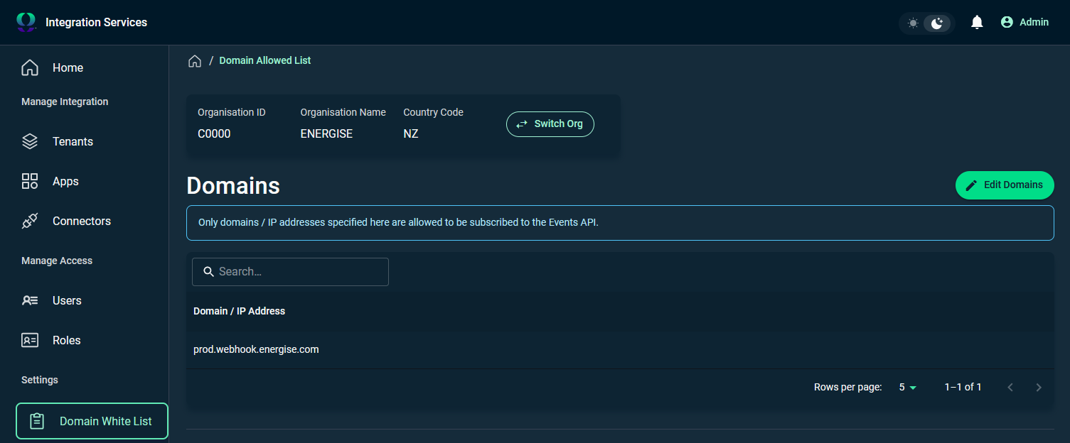 Universal Events API